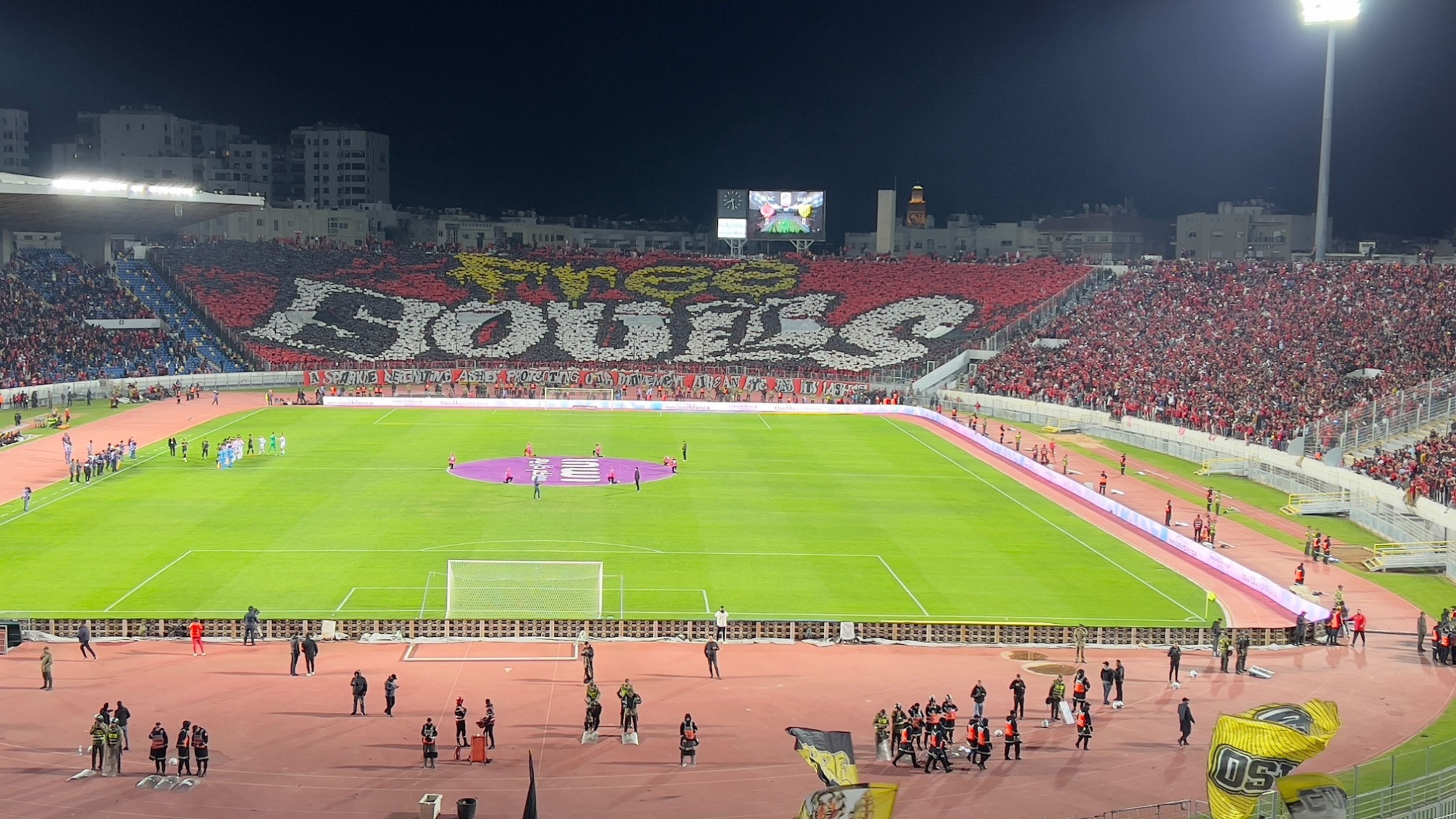 Botola Pro Inwi: «Free Souls», le tifo des Winners lors de WAC-MAS